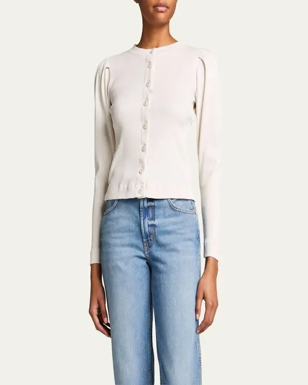 AMO Puff-sleeve Cardigan
