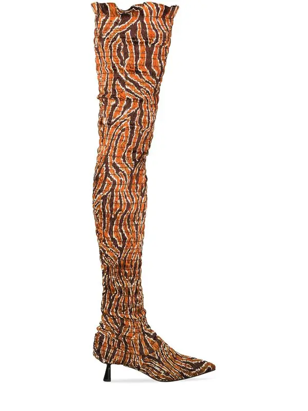 AMY CROOKES Victorine 60mm Knee-high Boots
