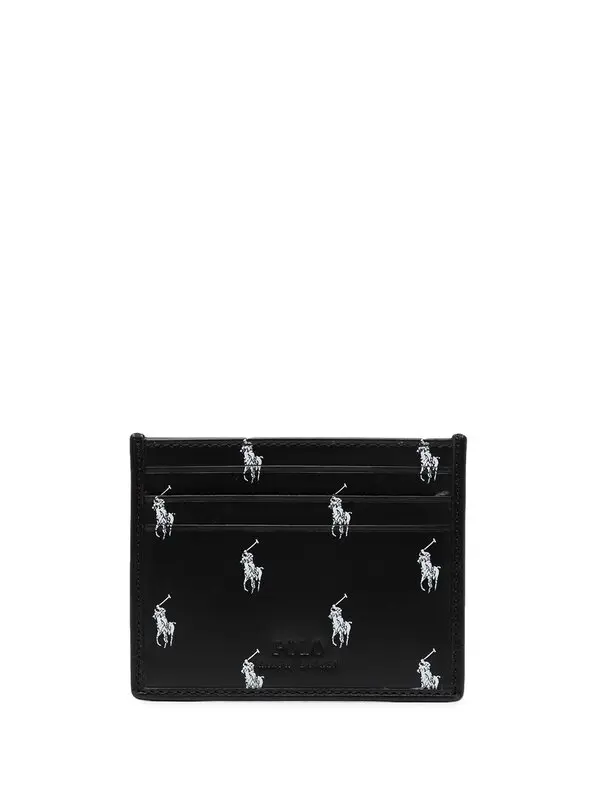 Polo Ralph Lauren Polo Pony Leather Cardholder - Black