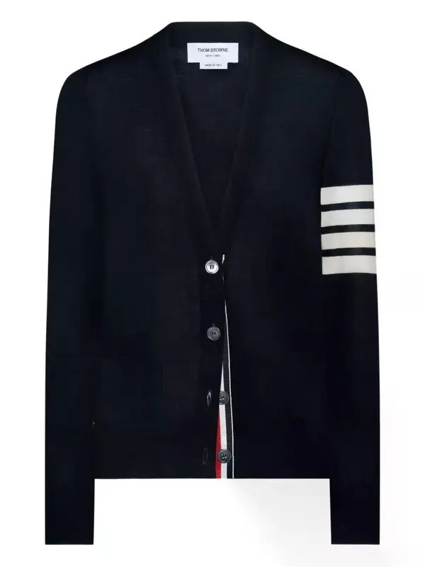 Thom Browne 4-bar Merino Wool Cardigan - Blue
