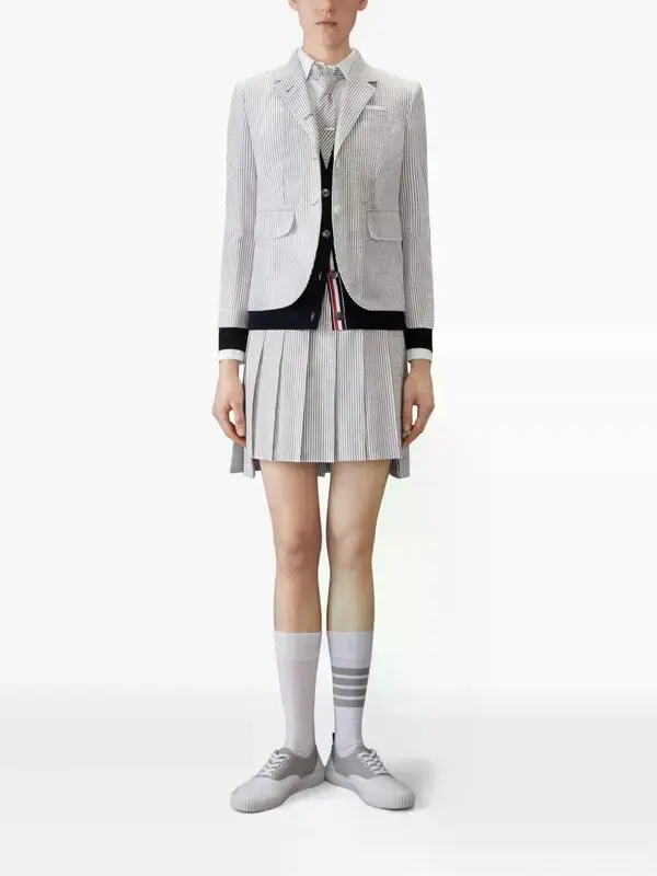 Thom Browne Merino Wool 4-bar Relaxed Fit V-neck Cardigan