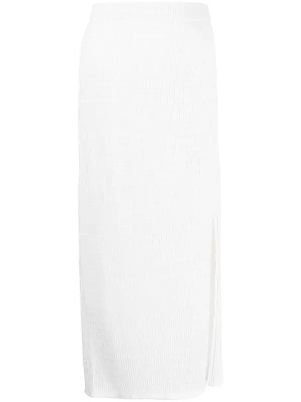 GOODIOUS Ribbed Knit Maxi Skirt