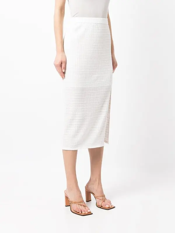 GOODIOUS Ribbed Knit Maxi Skirt