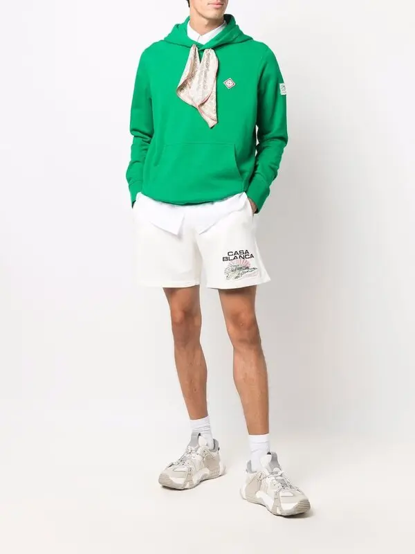 Casablanca Embroidered Logo Sweat Shorts