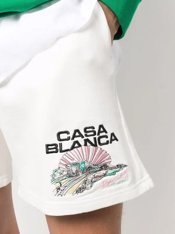 Casablanca Embroidered Logo Sweat Shorts