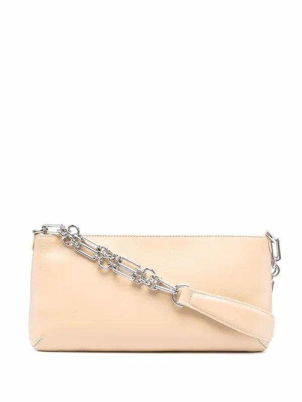 By Far Holly Leather Shoulder Bag - Neutrals