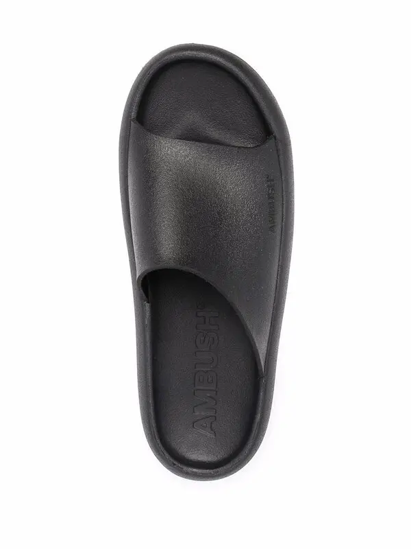AMBUSH Embossed Logo Slides - Black