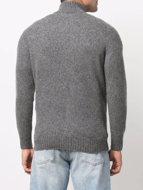 DRUMOHR Zipped-up Knit Cardigan - Grey