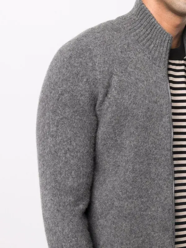 DRUMOHR Zipped-up Knit Cardigan - Grey