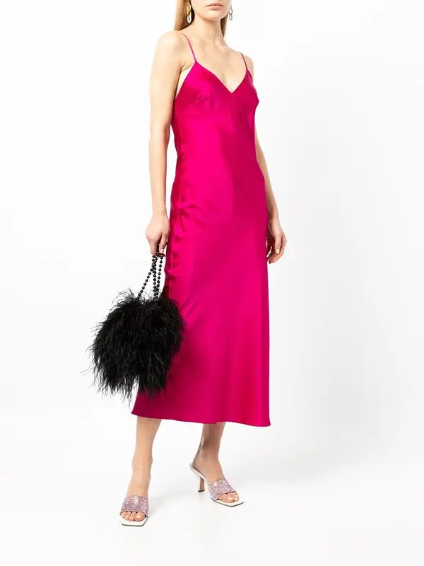 GILDA & PEARL Sophia Midi Slip Dress - Purple