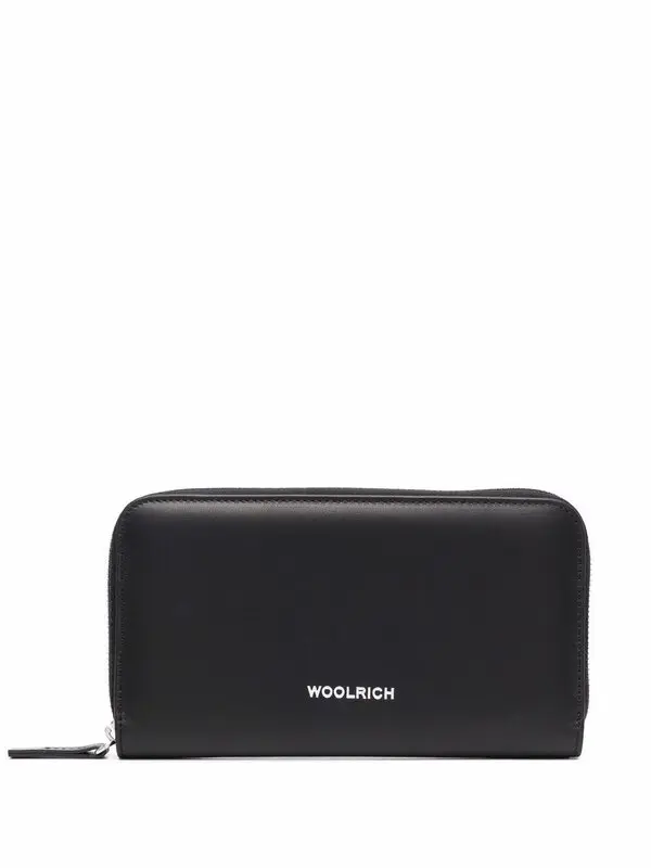 Woolrich Logo-print Zip-around Wallet - Black
