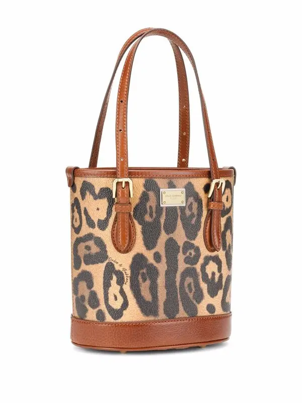Dolce & Gabbana Small Leopard-print Bucket Bag
