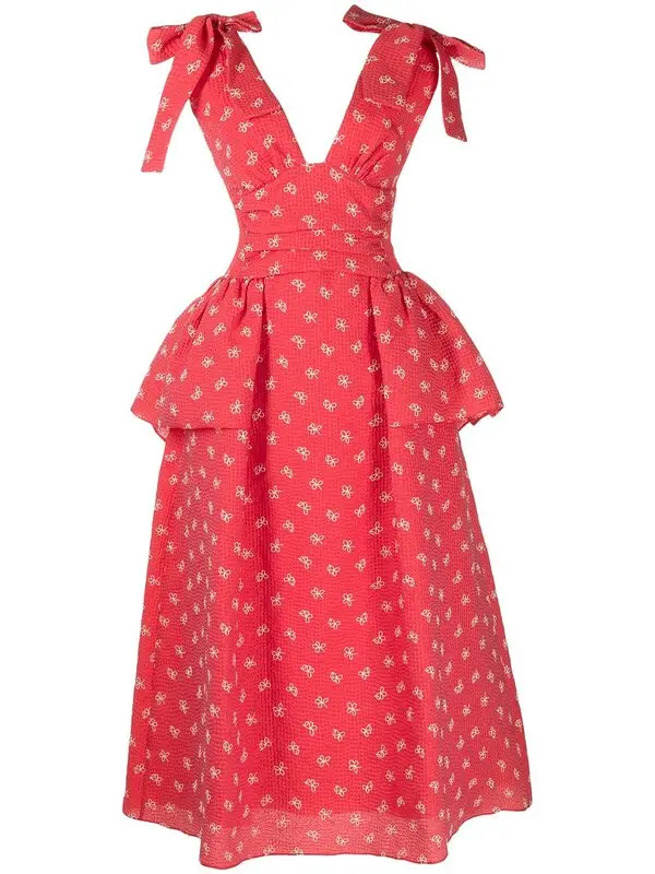 Rosie Assoulin Rough-Led Around The Edges Dress In Red - 50% Off |  Editorialist