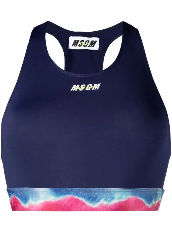 MSGM Tie-dye Print Sports Bra