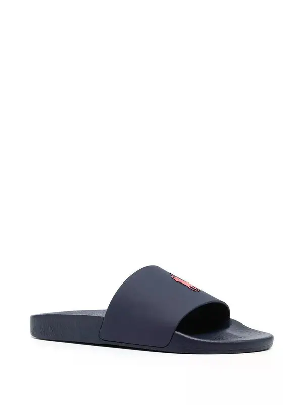 Polo Ralph Lauren Logo-print Slides - Blue
