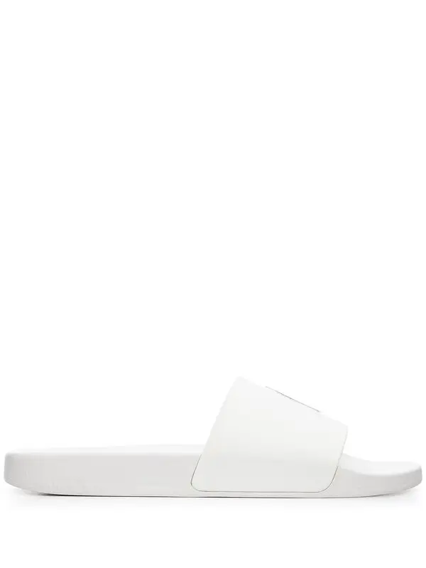 Polo Ralph Lauren Logo-print Slides - White
