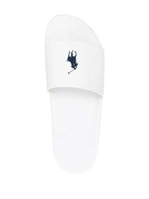 Polo Ralph Lauren Logo-print Slides - White
