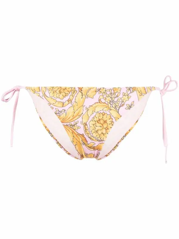Versace Barocco-print Bikini Bottom