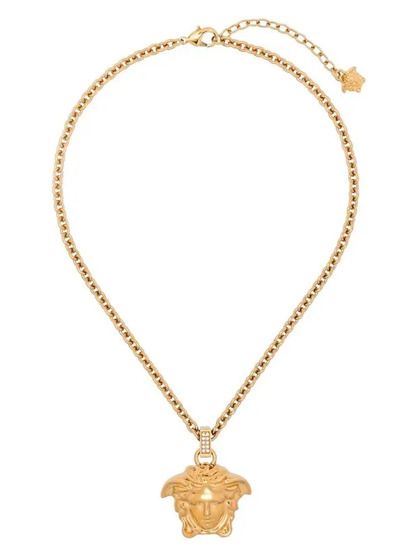 Versace La Medusa Crystal-embellished Necklace - Gold