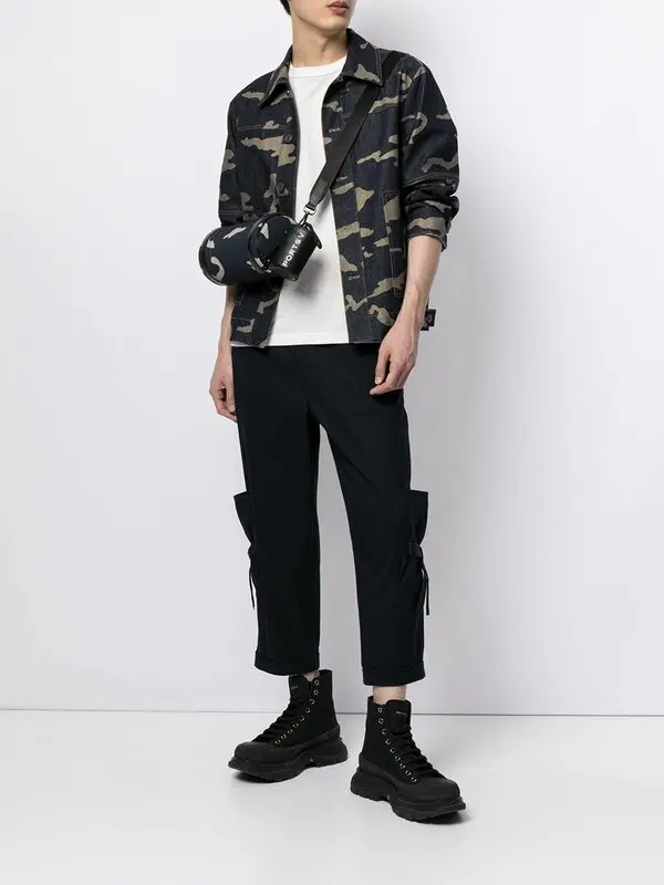 PORTS V Camouflage Print Denim Jacket
