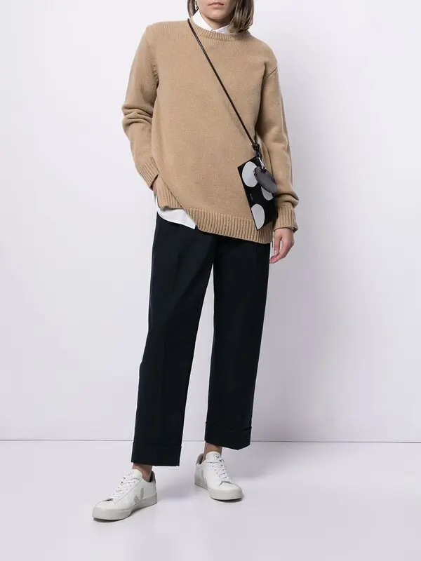 PORTS V Turn-up Hem Trousers