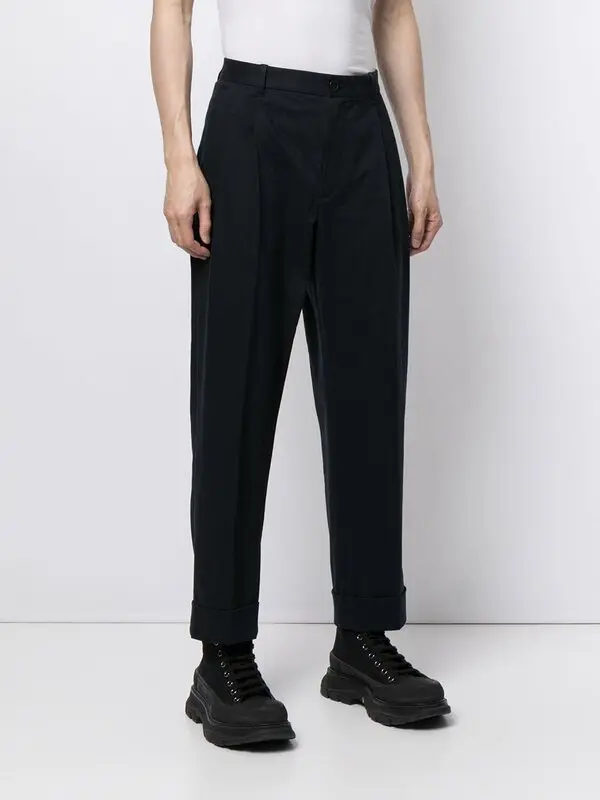 PORTS V Turn-up Hem Trousers