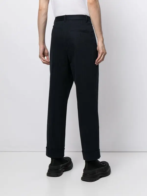 PORTS V Turn-up Hem Trousers