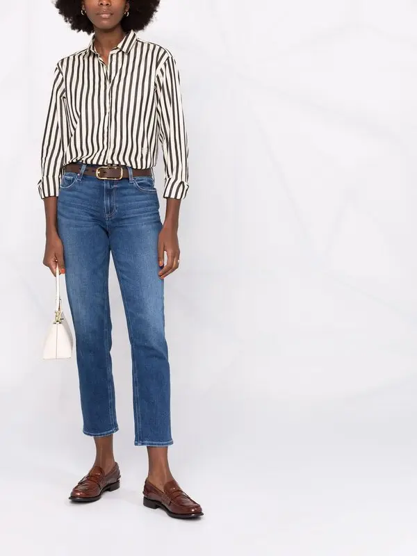 Paige Cropped Straight-leg Jeans