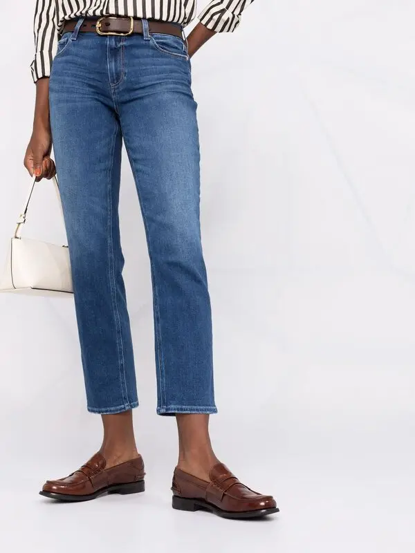 Paige Cropped Straight-leg Jeans