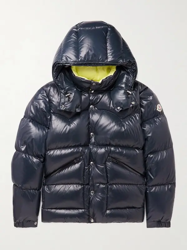 Moncler Coutard Quilted Glossed-shell Hooded Down Jacket