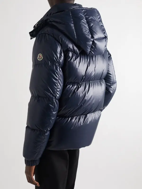 Moncler Coutard Quilted Glossed-shell Hooded Down Jacket