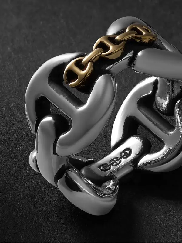 Hoorsenbuhs Affix Quad Sterling And 18-karat Gold Ring