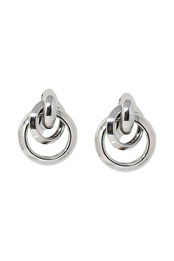 KENNETH JAY LANE Polished Love Knot Earrings - Silver