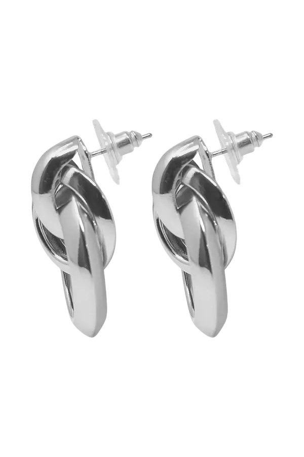 KENNETH JAY LANE Polished Love Knot Doorknocker Earrings