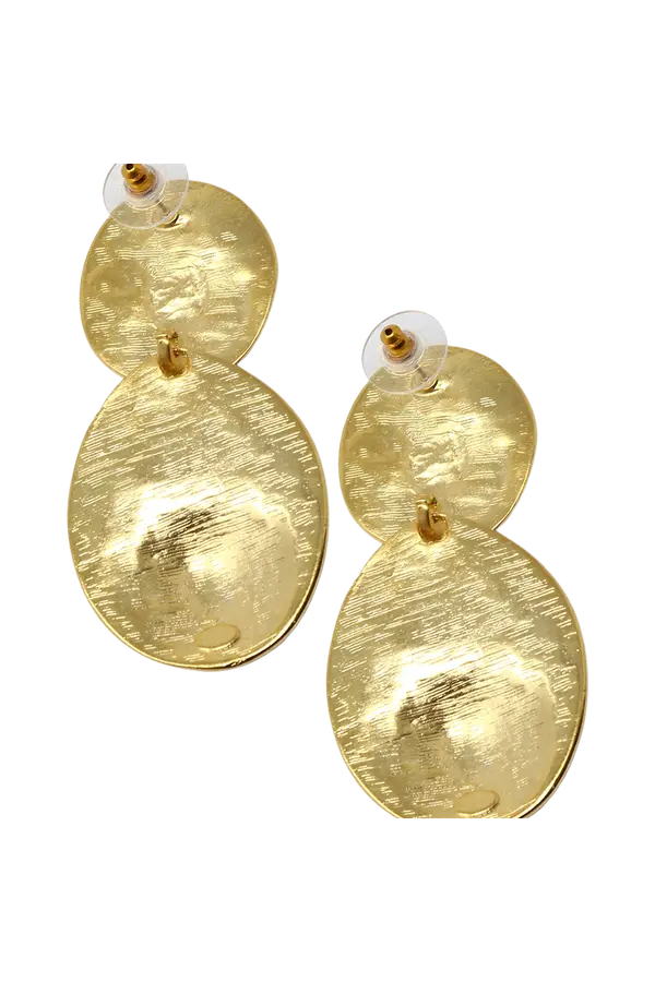 KENNETH JAY LANE Satin Dimpled Disc Drop Earrings