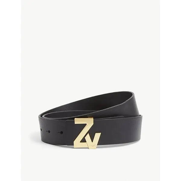 Zadig&Voltaire Zv Initiale Leather Belt - Noir