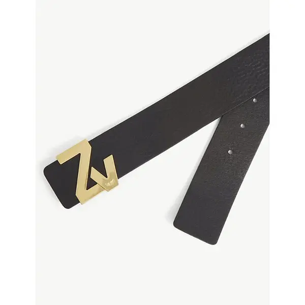 Zadig&Voltaire Zv Initiale Leather Belt - Noir