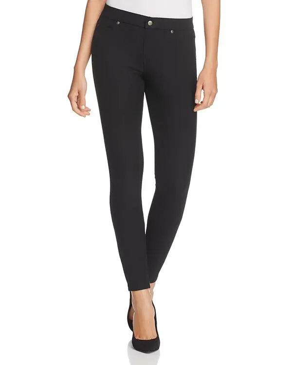 Hue Fleece-lined Denim Leggings - Black