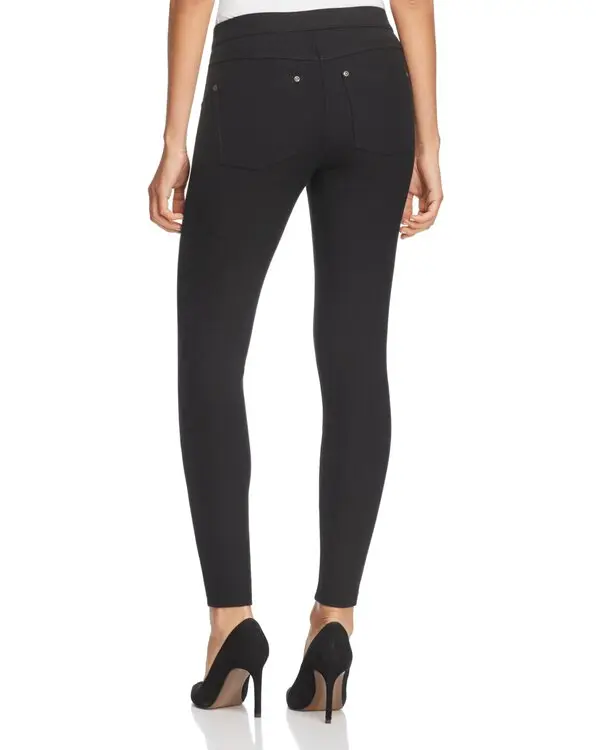 Hue Fleece-lined Denim Leggings - Black
