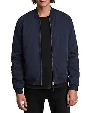 ALLSAINTS Lows Cotton Garment Dyed Bomber Jacket
