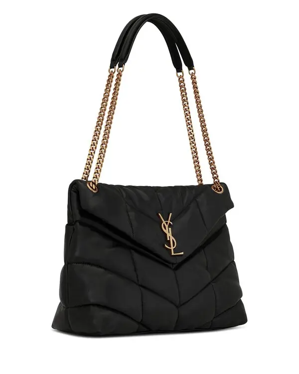 Saint Laurent Puffer Shoulder Bag - Black/gold