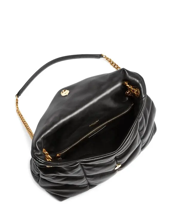 Saint Laurent Puffer Shoulder Bag - Black/gold