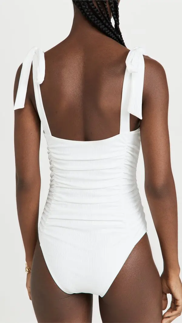 Minkpink Constance Ruched One Piece Swimsuit - White
