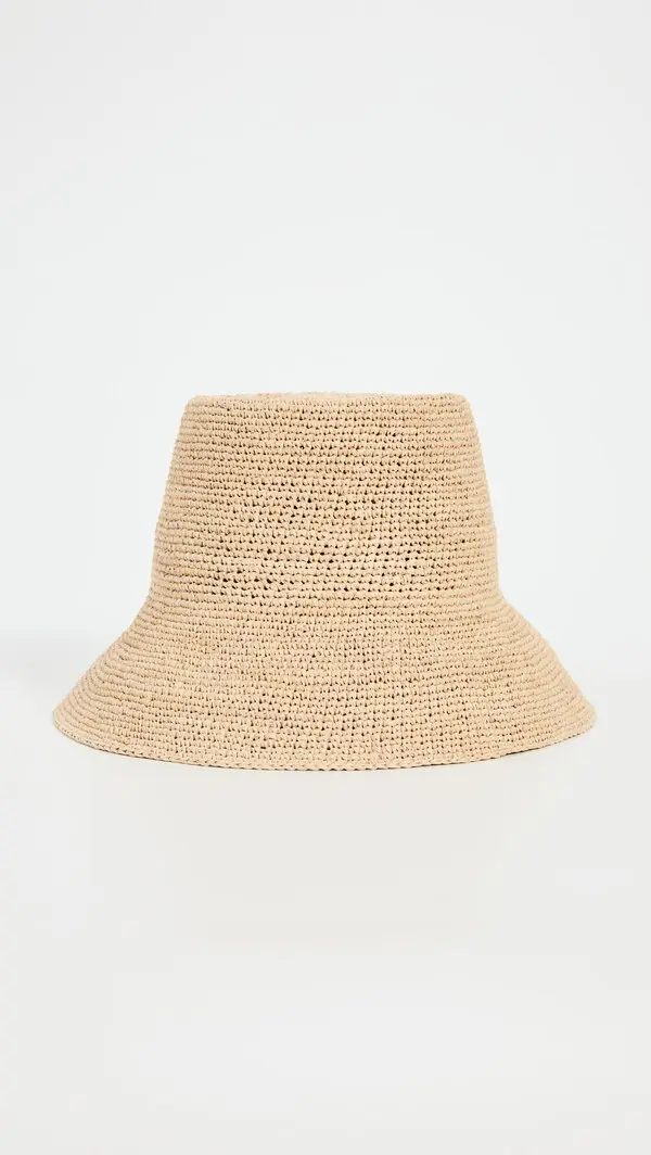 Janessa Leoné Felix Straw Bucket Hat - Natural