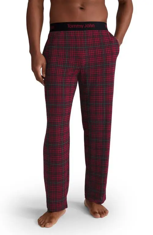 Tommy John Second Skin Pajama Pants - Rhubarb Flannel