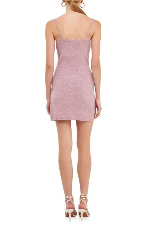 Endless Rose Knit Minidress - Dusty Purple