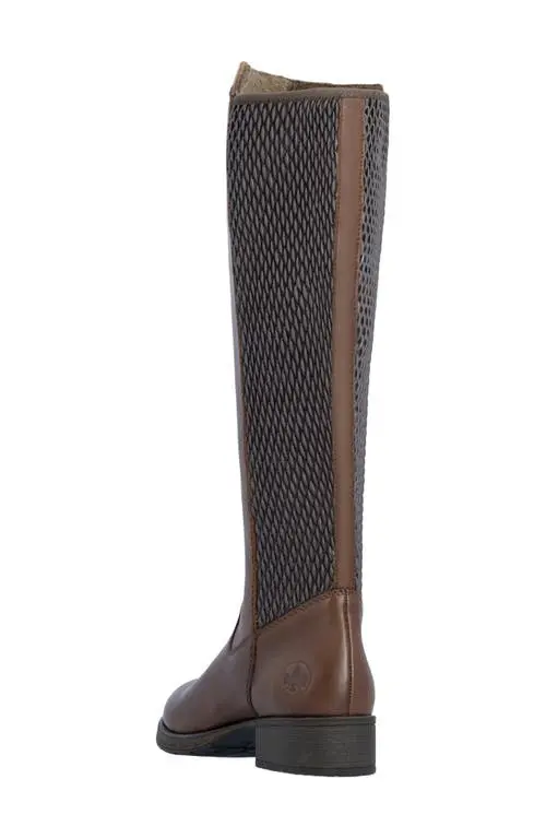 RIEKER Faith 91 Knee-high Boots - Ebony/moro/chestnut