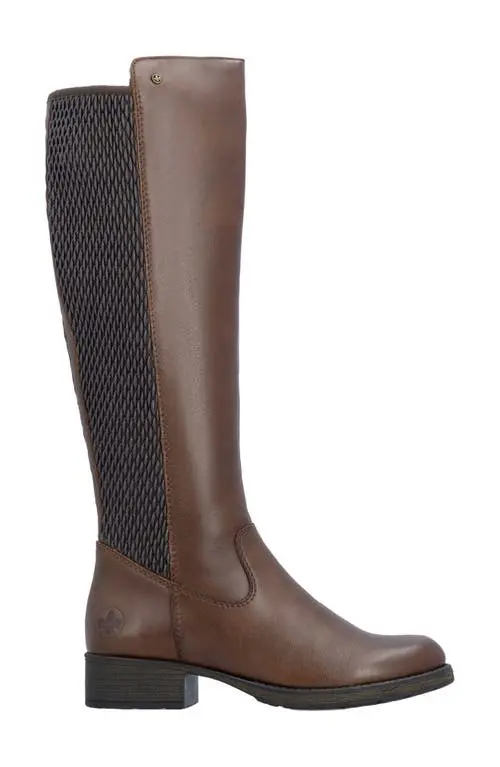 RIEKER Faith 91 Knee-high Boots - Ebony/moro/chestnut
