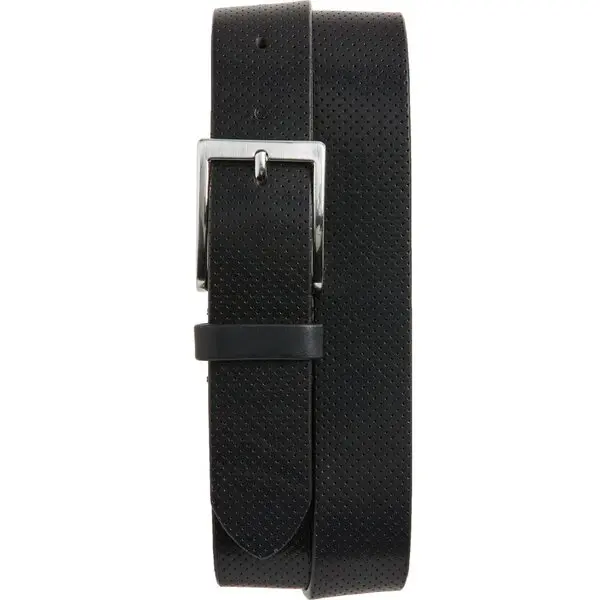 To Boot New York Perforated Leather Belt - Nero