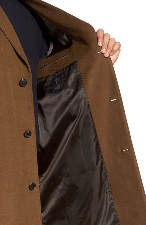 Hart Schaffner Marx Sheffield Classic Fit Wool & Cashmere Overcoat - Vicuna